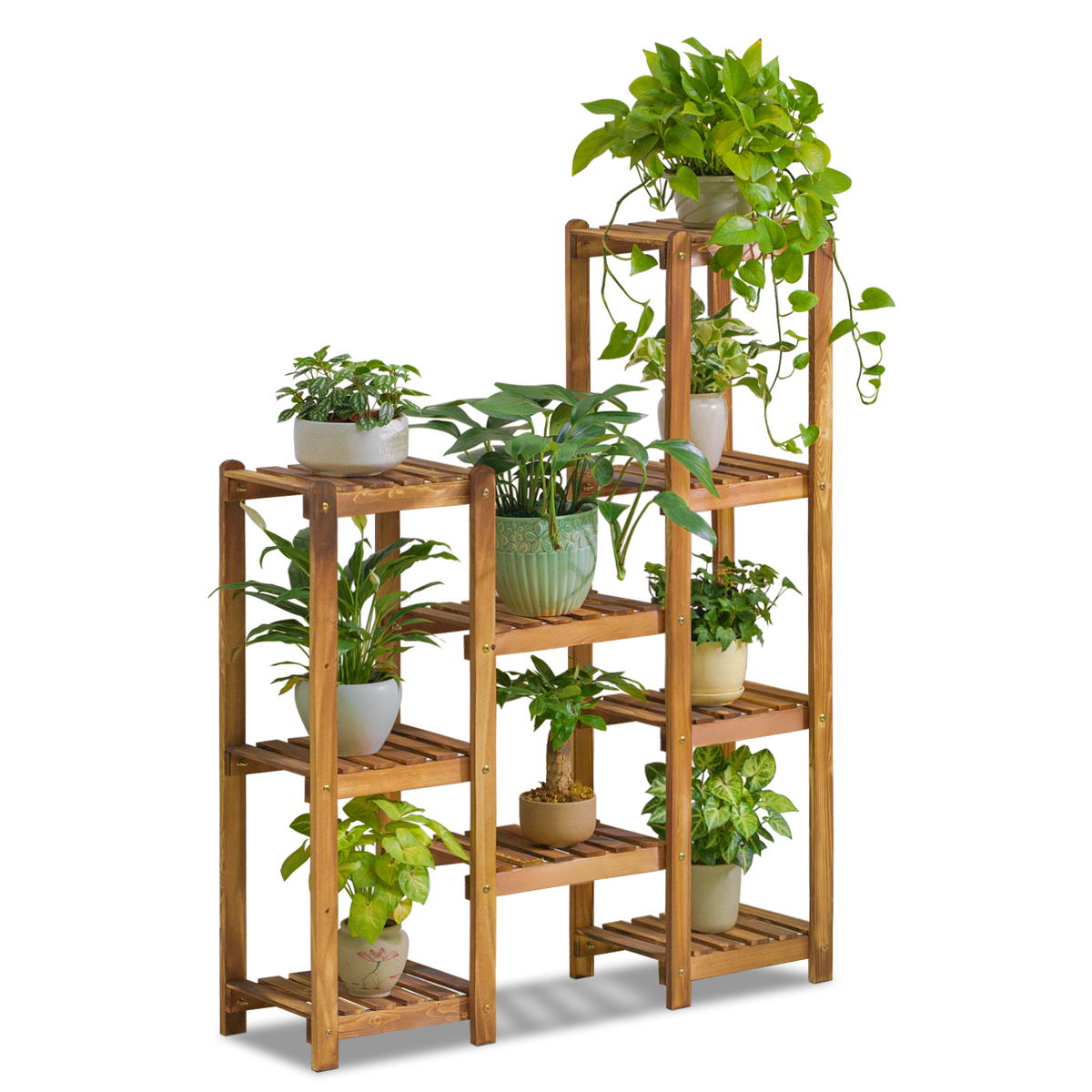 Flower Plant Stand Display Shelf Assembly - Carbonized – BringHome ...